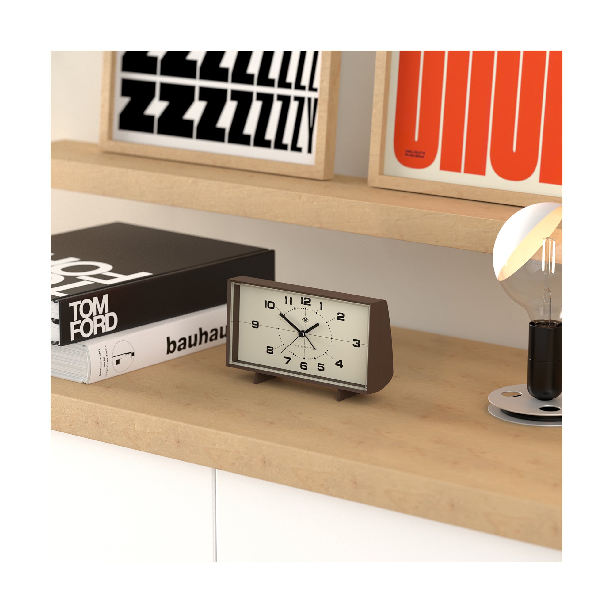 Newgate Wideboy alarm clock in mocha brown – Newgate World