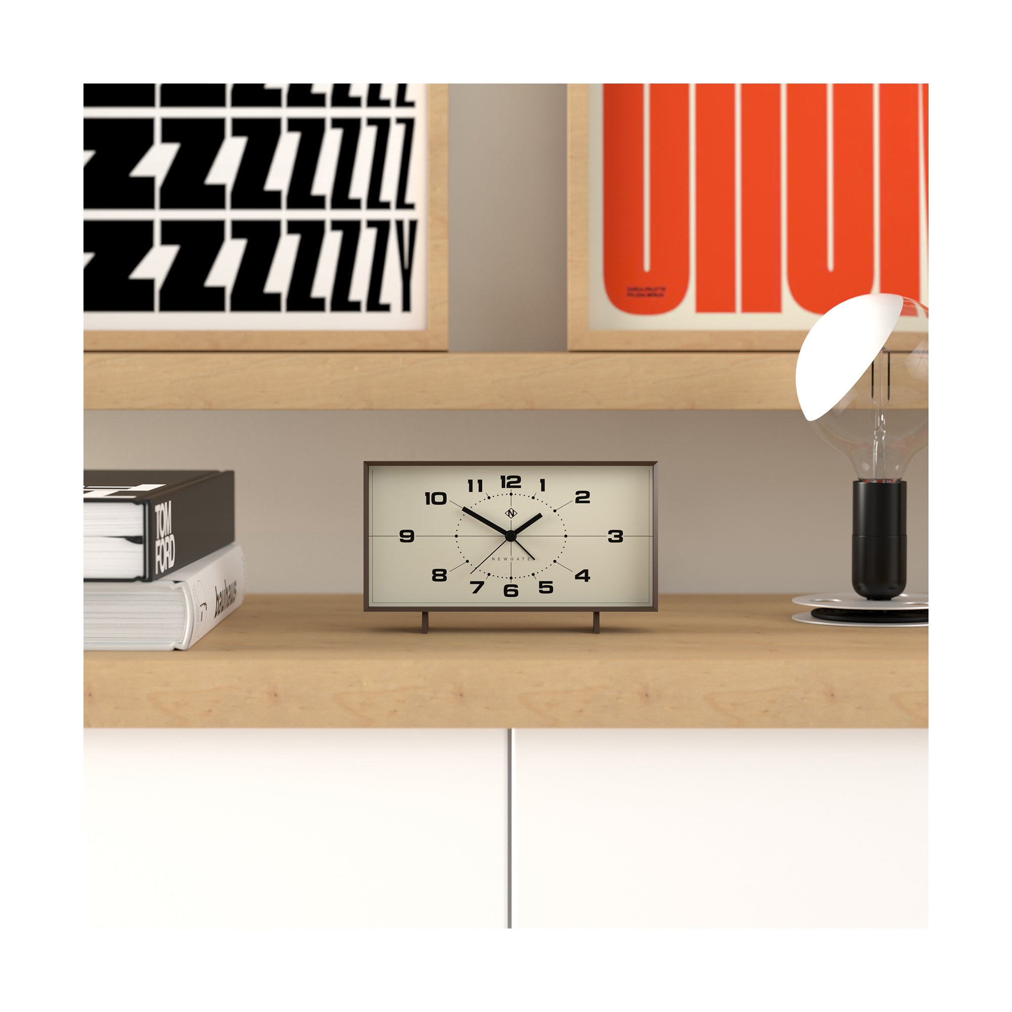 Newgate Wideboy alarm clock in mocha brown – Newgate World