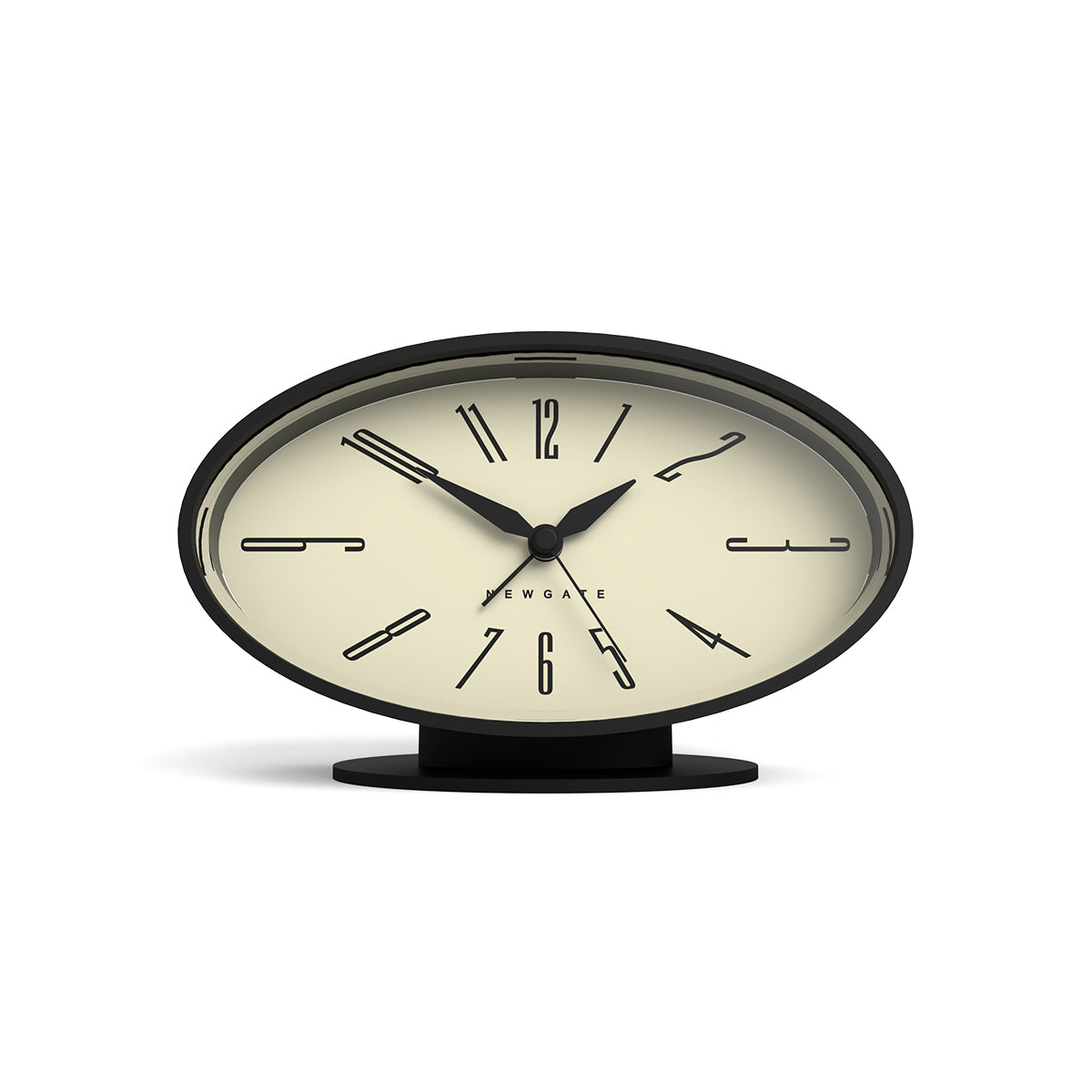 Ronnie Retro Alarm/Desk Clock | Silent 'No Tick' | Black – Newgate World