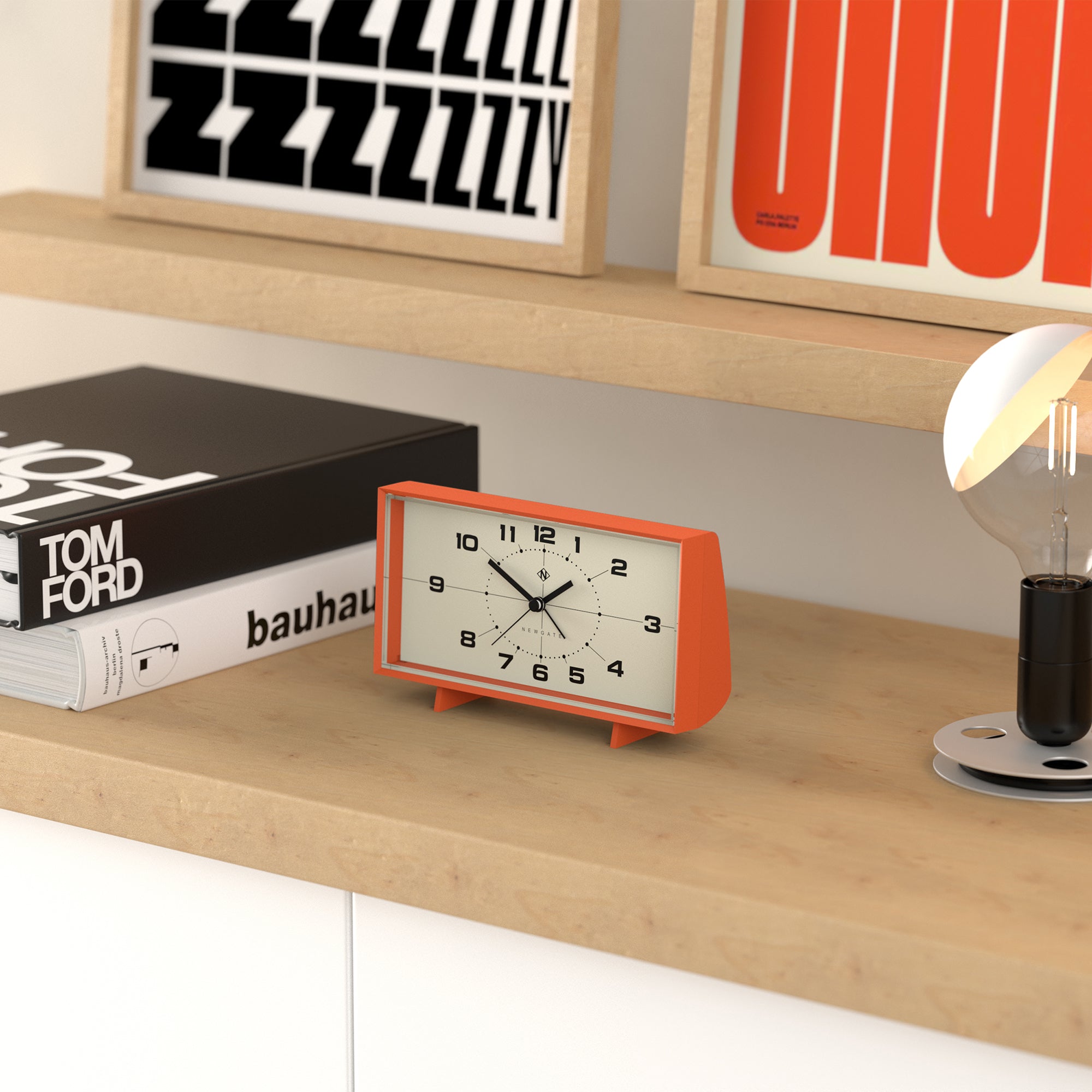 Newgate Wideboy alarm clock in pumpkin orange – Newgate World