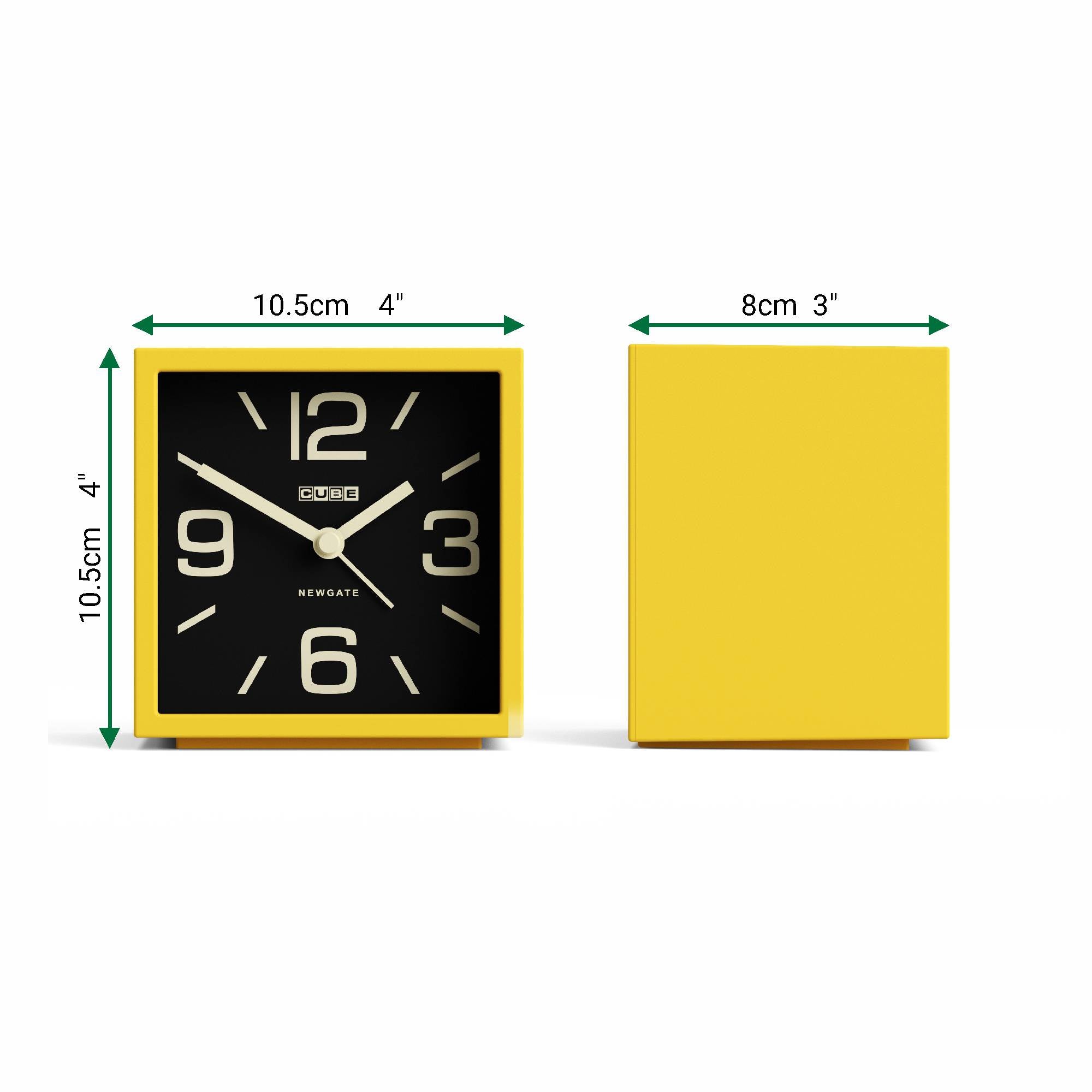 Newgate Cube alarm clock in yellow – Newgate World
