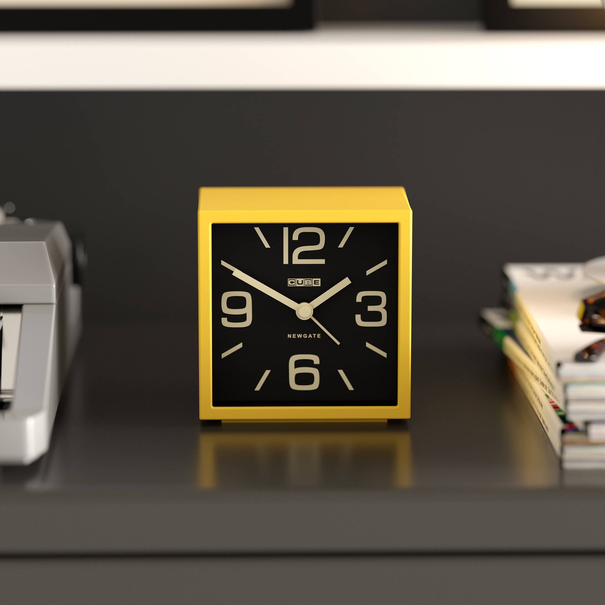 Newgate Cube alarm clock in yellow – Newgate World