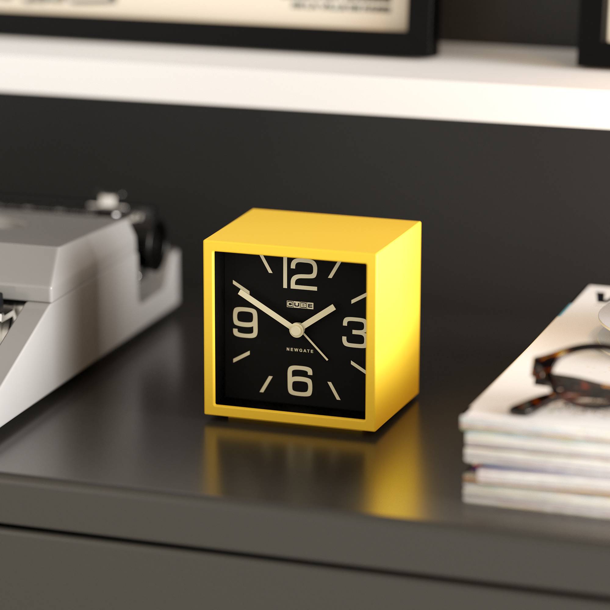 Newgate Cube alarm clock in yellow – Newgate World