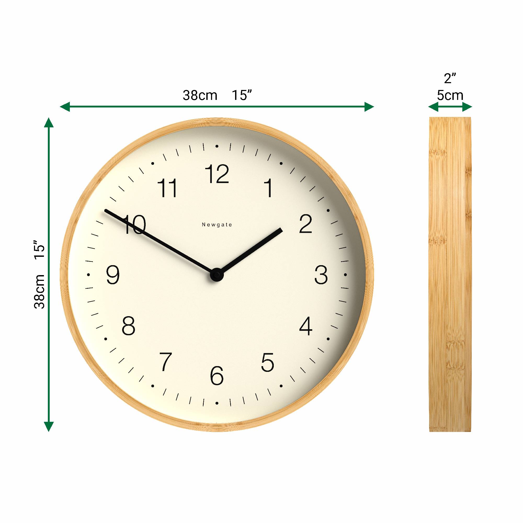Medium Bamboo Wall Clock | Hovercraft Dial – Newgate World