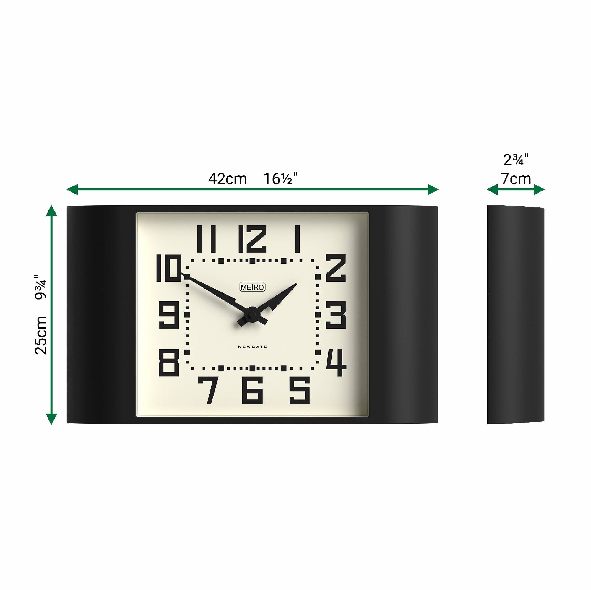 Newgate Metro wall clock in black – Newgate World