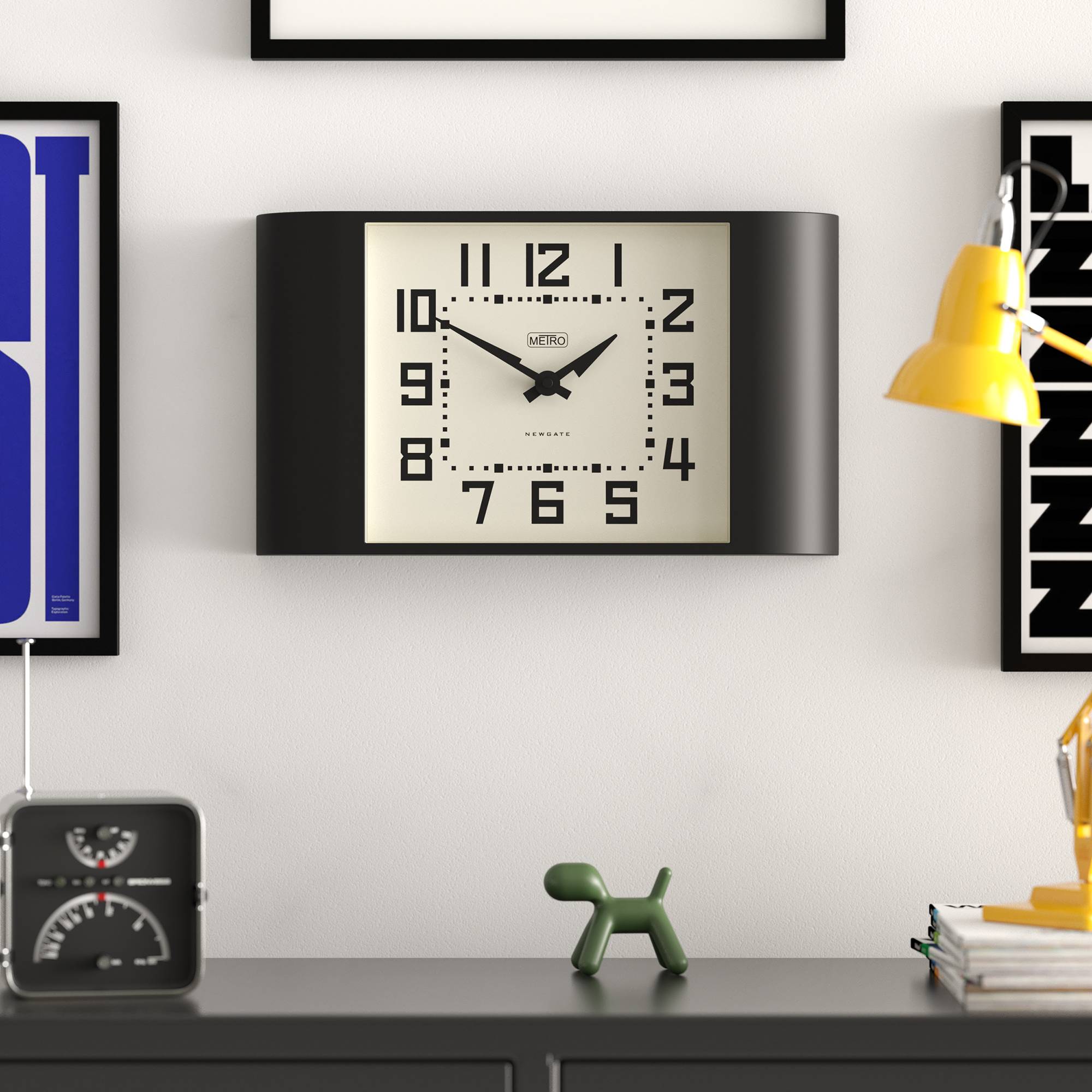 Newgate Metro wall clock in black – Newgate World