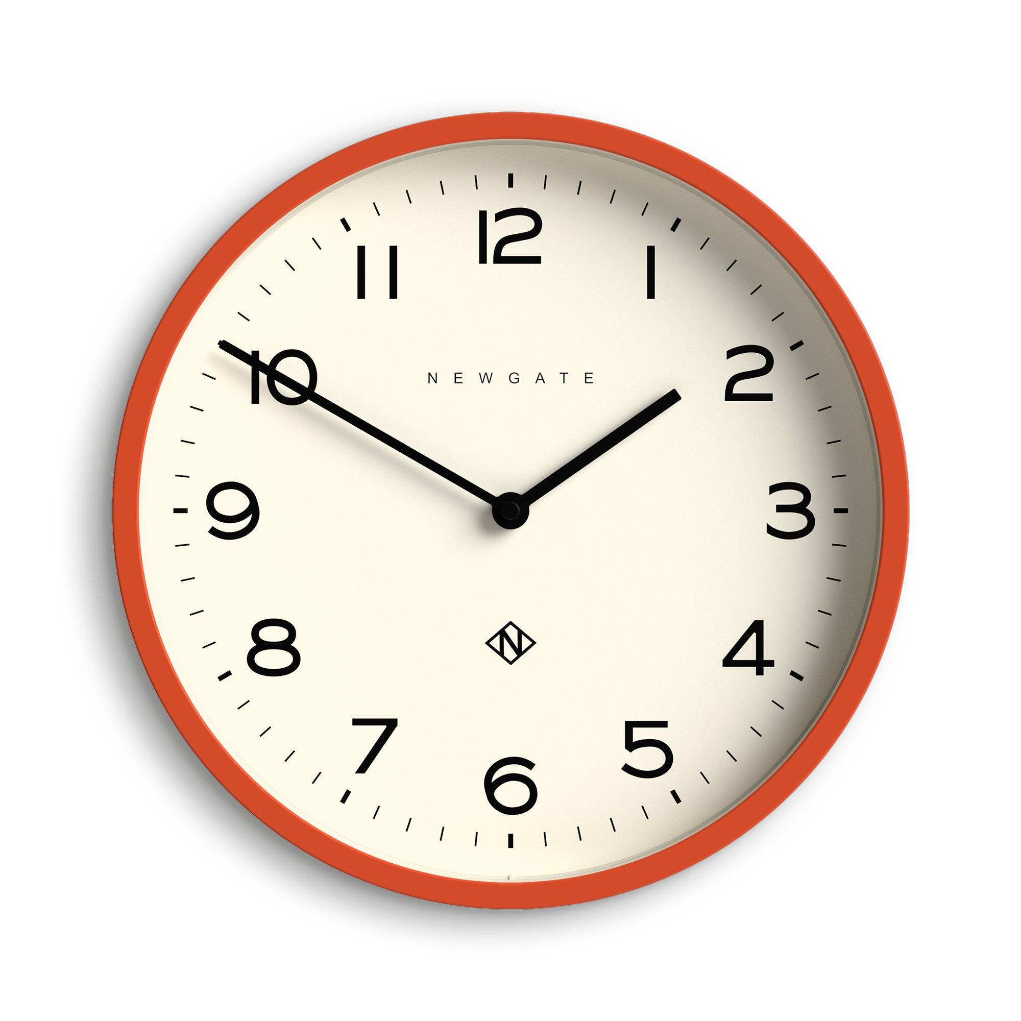 Newgate Echo Number Four wall clock in orange – Newgate World