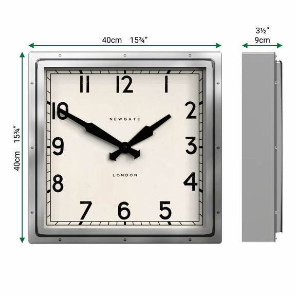 Newgate Quad wall clock in stainless steel – Newgate World