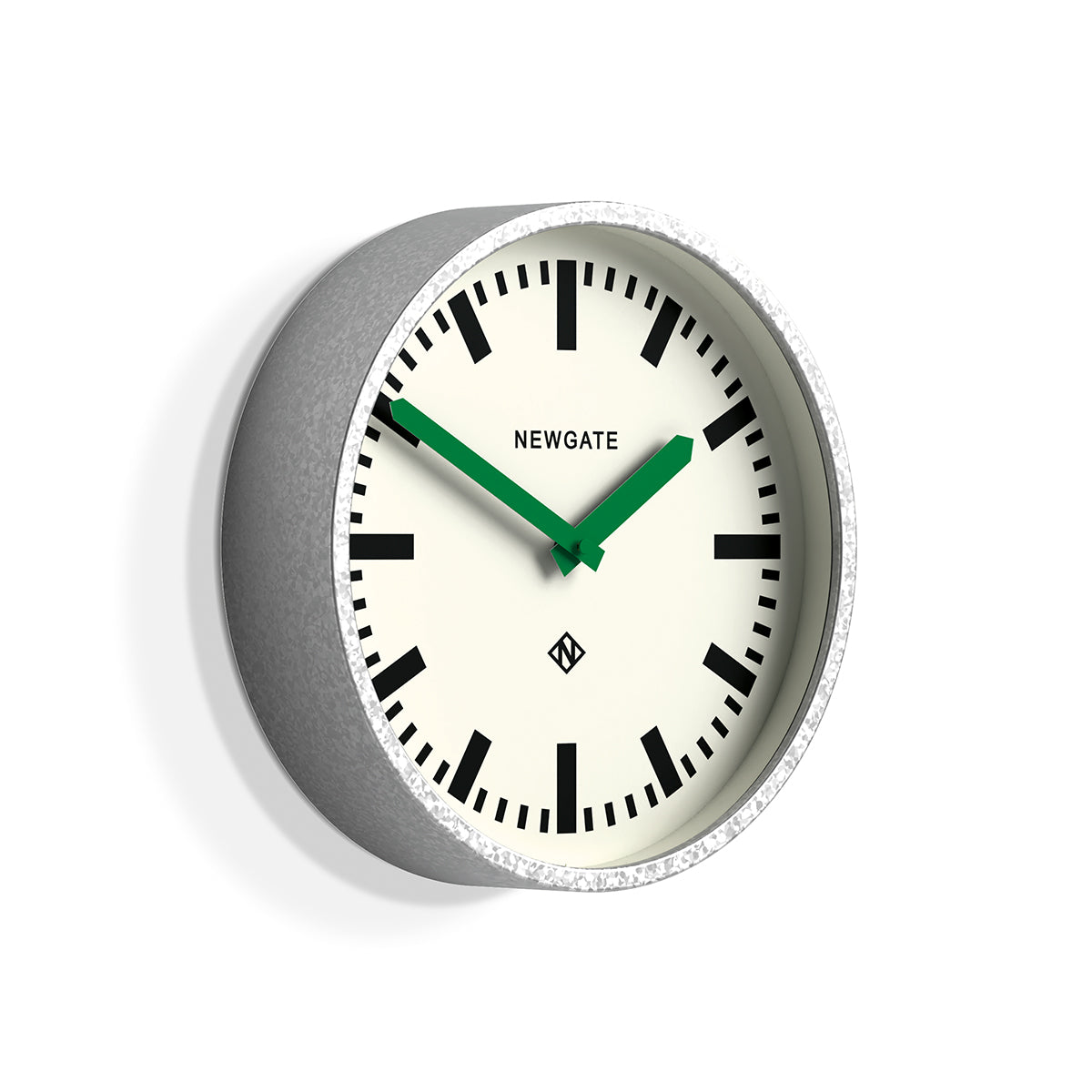 Newgate Luggage wall clock in galvanised and green – Newgate World
