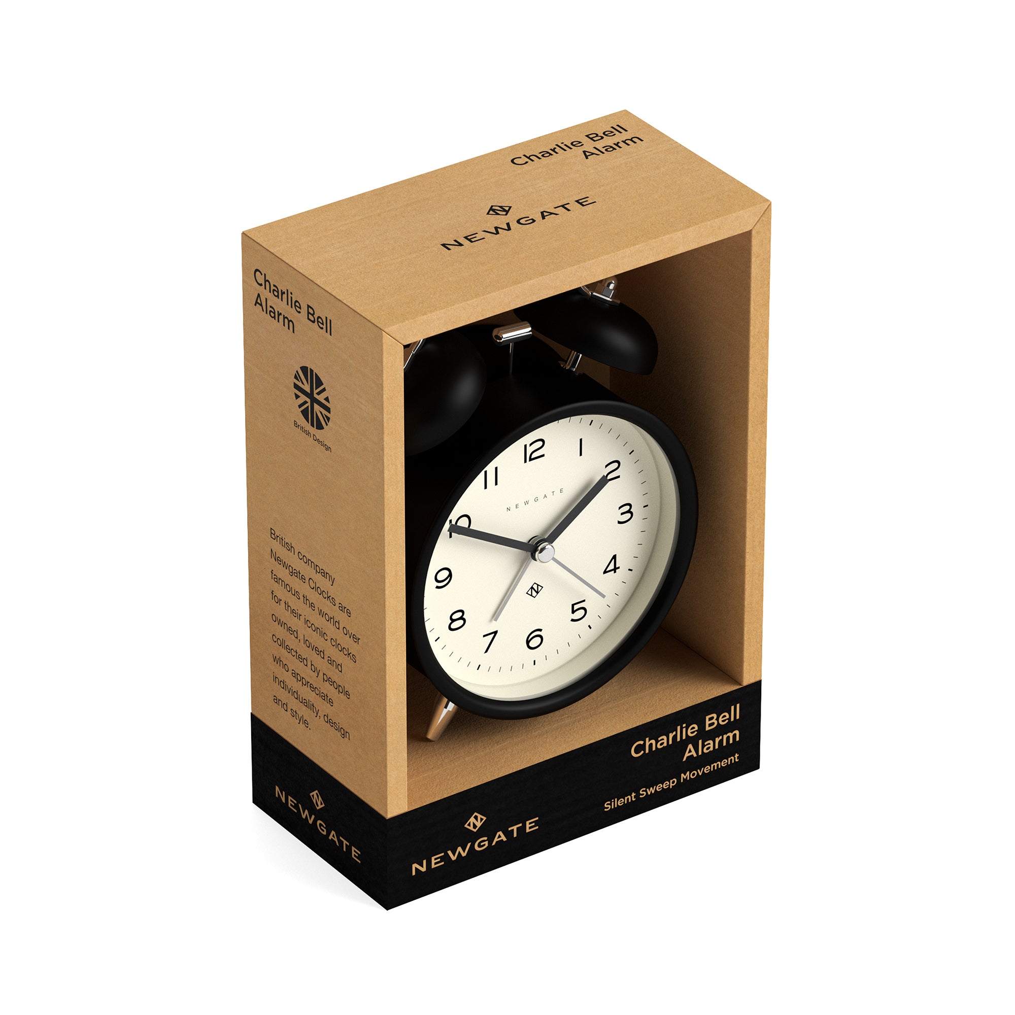 Newgate Echo alarm clock in black – Newgate World