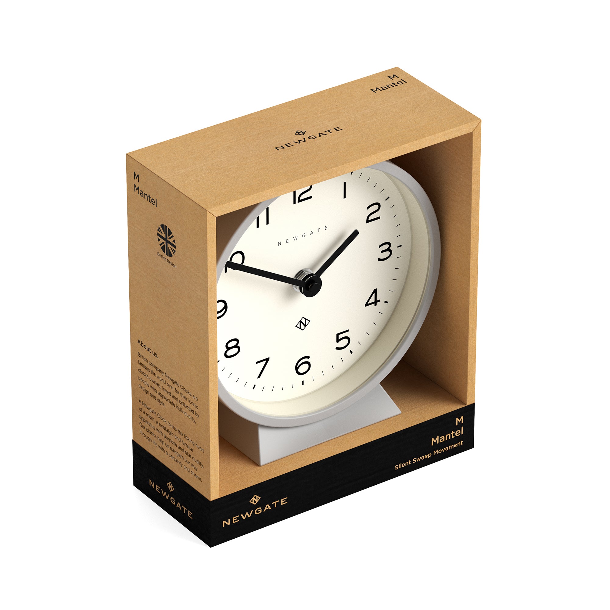Newgate M Mantel Echo clock in grey – Newgate World