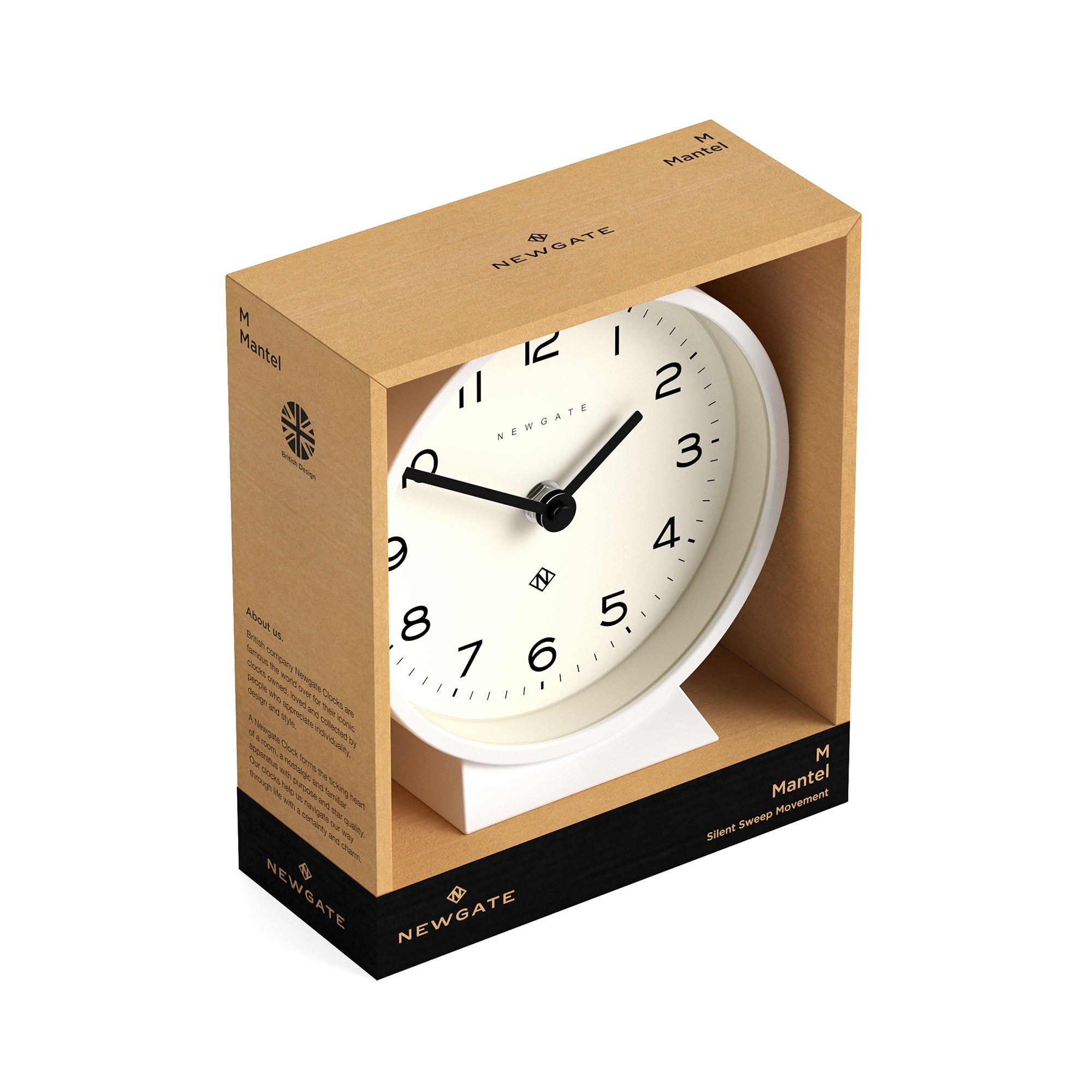 Newgate M Mantel Echo clock in white – Newgate World