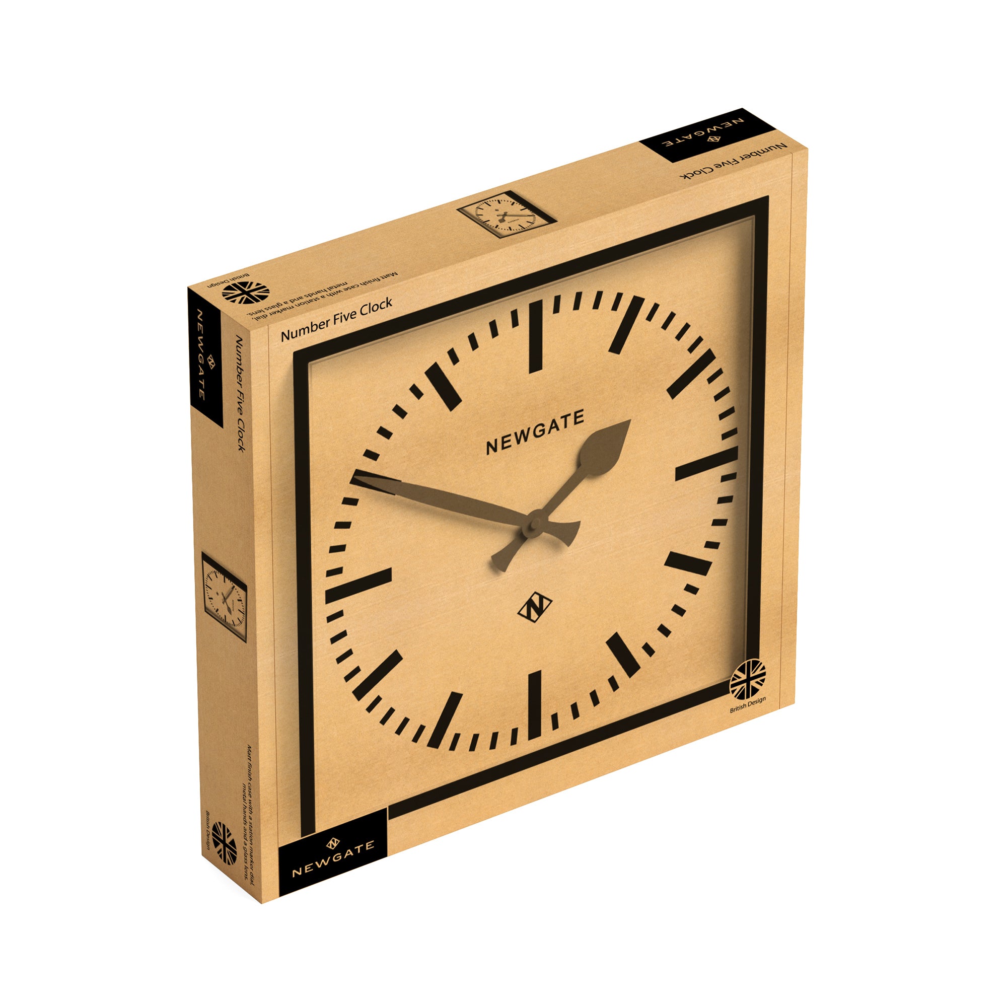 Newgate Number Five Railway wall clock in black and yellow – Newgate World