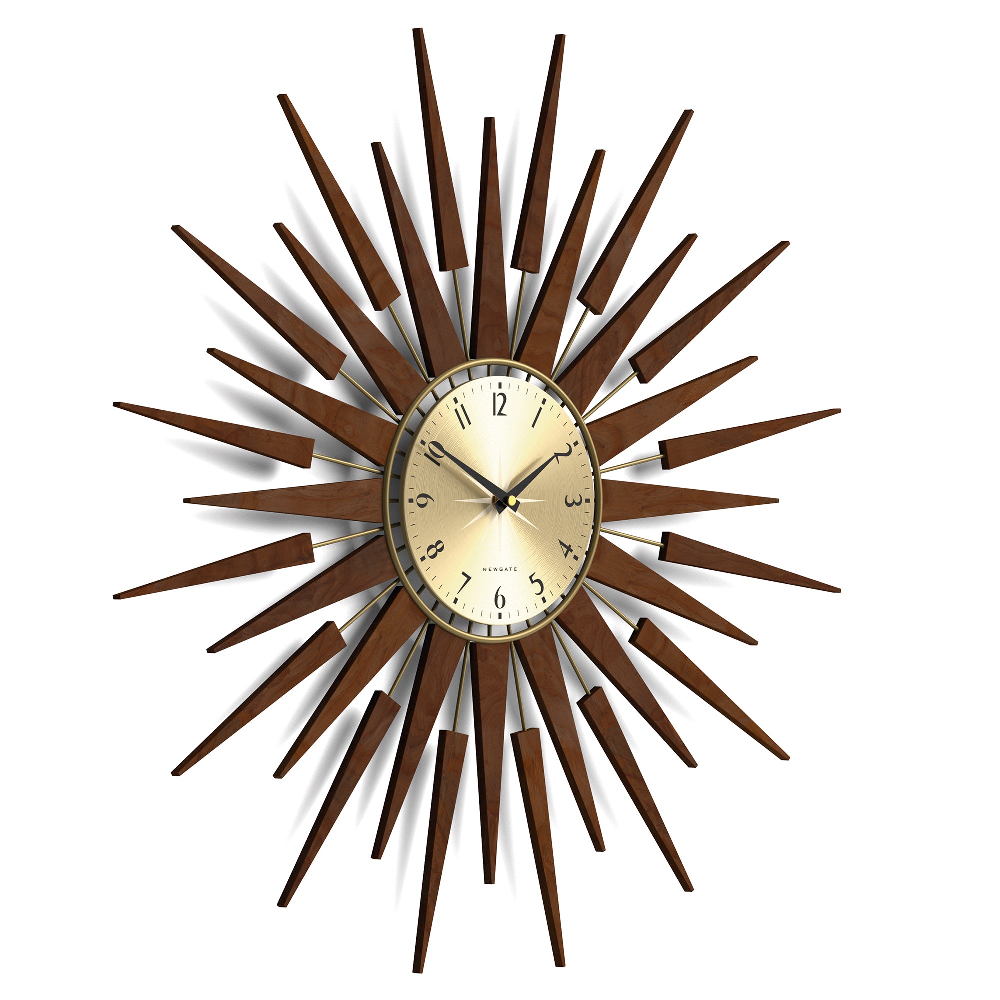 Newgate Pluto wall clock in dark wood – Newgate World