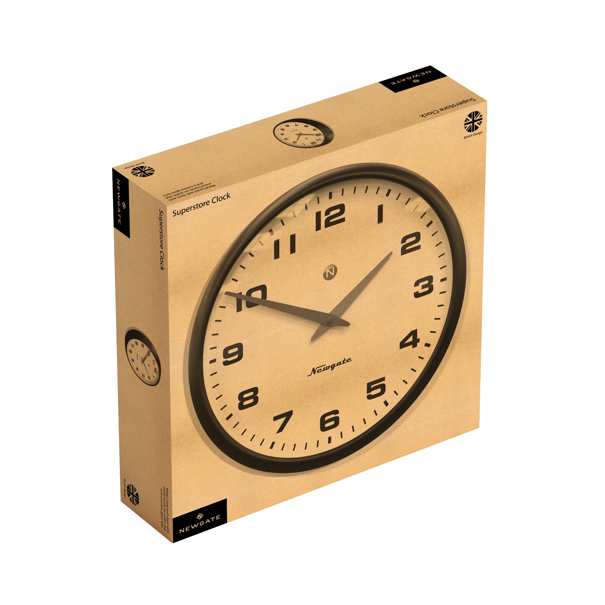 Newgate Superstore wall clock in chrome – Newgate World