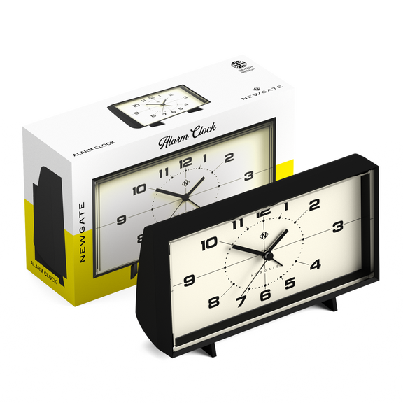 Newgate Wideboy alarm clock in black and cream – Newgate World